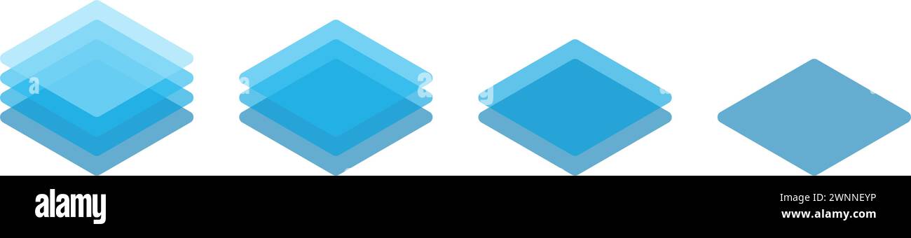 Layers icon symbol set basic simple flat design Stock Vector Image ...