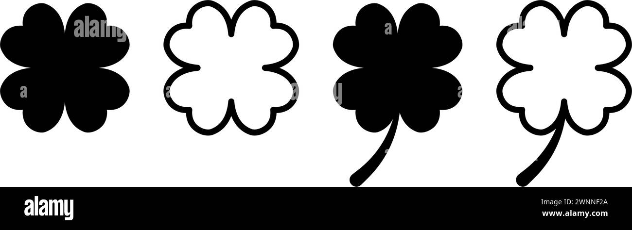 Clover icon symbol set basic simple design Stock Vector Image & Art - Alamy