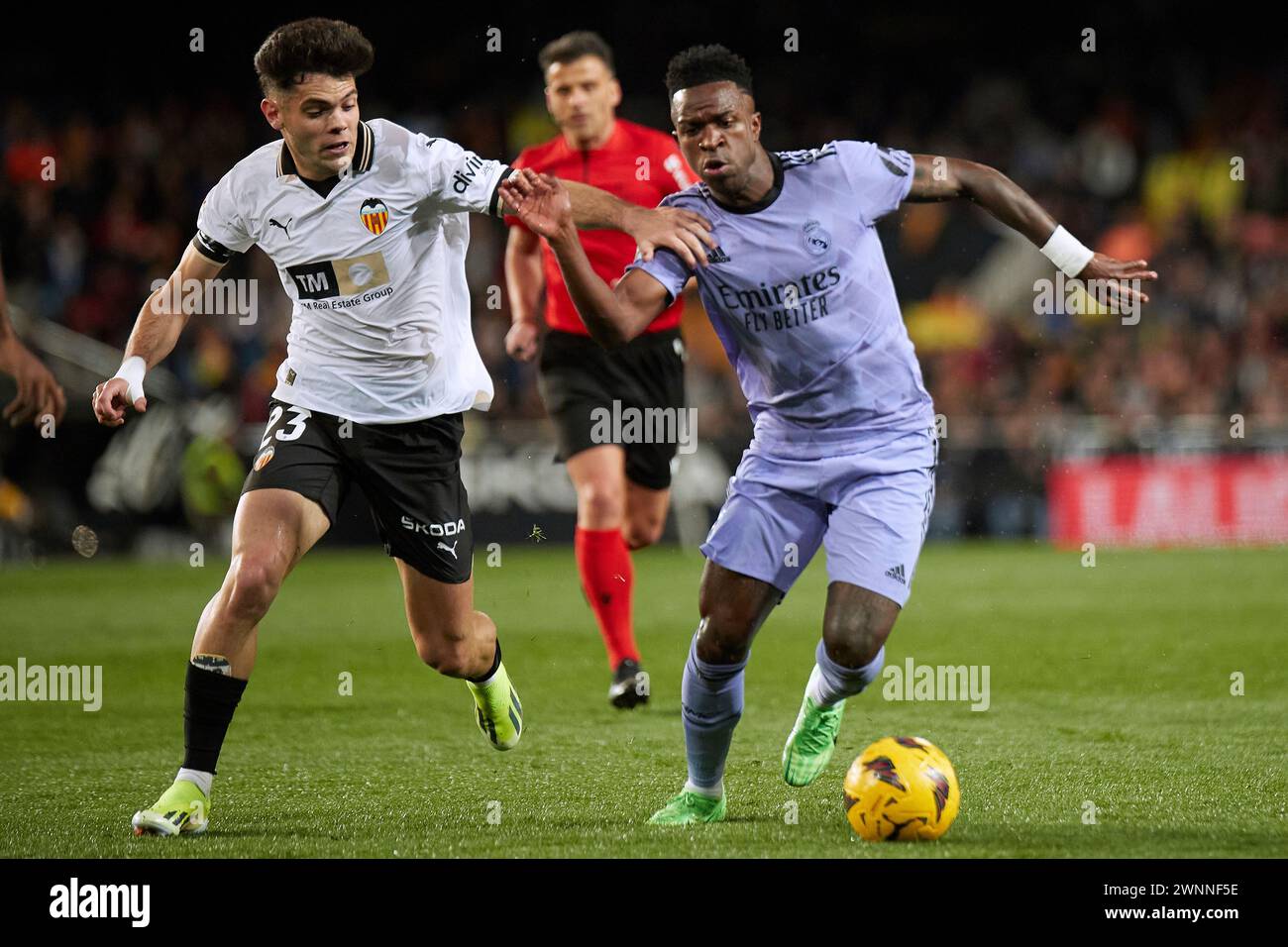 VALENCIA, SPAIN - MARCH 2: Fran Perez Right Winger of Valencia CF ...