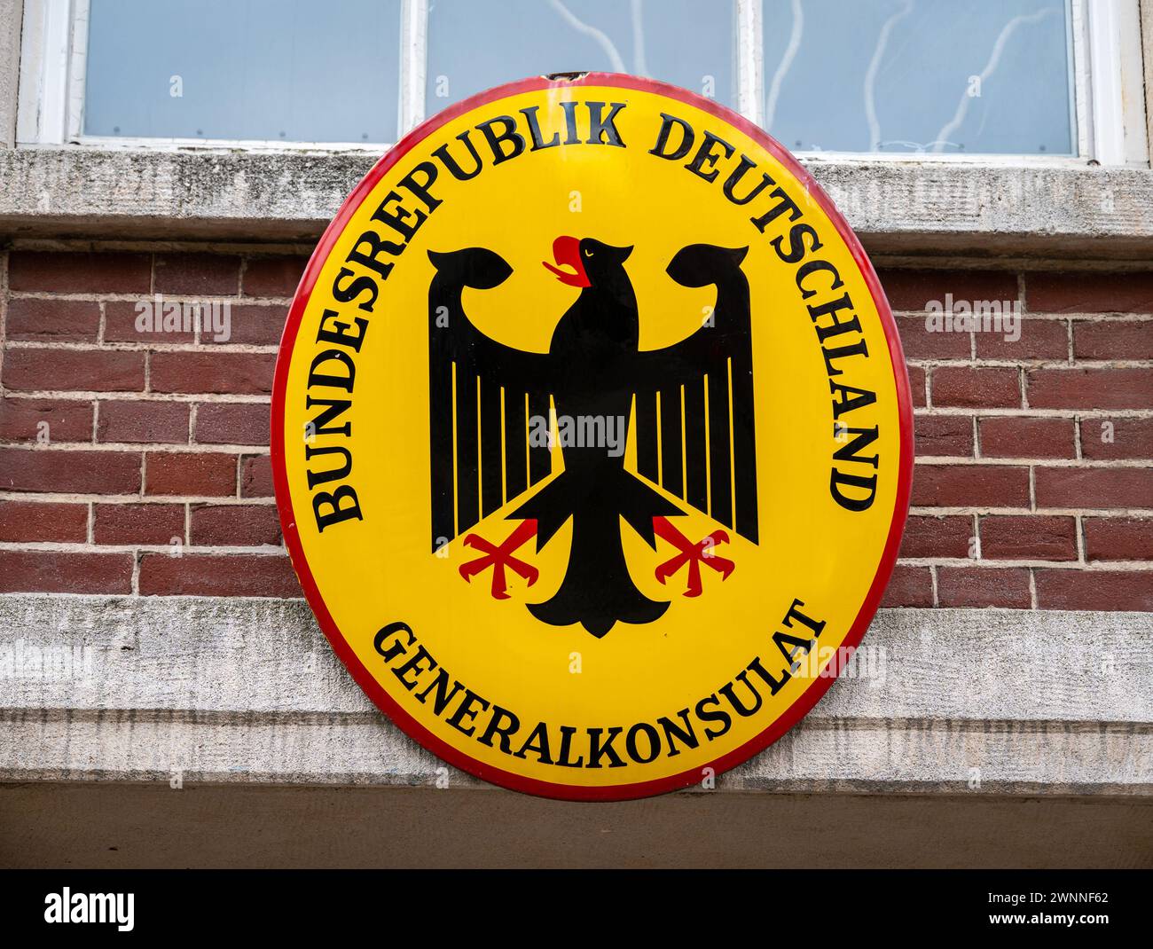 Amsterdam, The Netherlands, 03.03.2024, Coat of arms of Germany at the ...