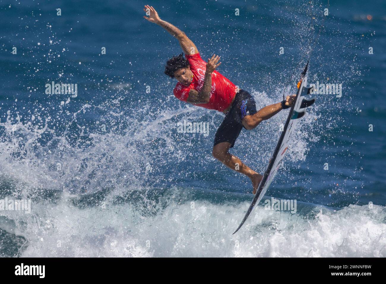 Gabriel Medina from Brazil competes in the final of the ISA World ...
