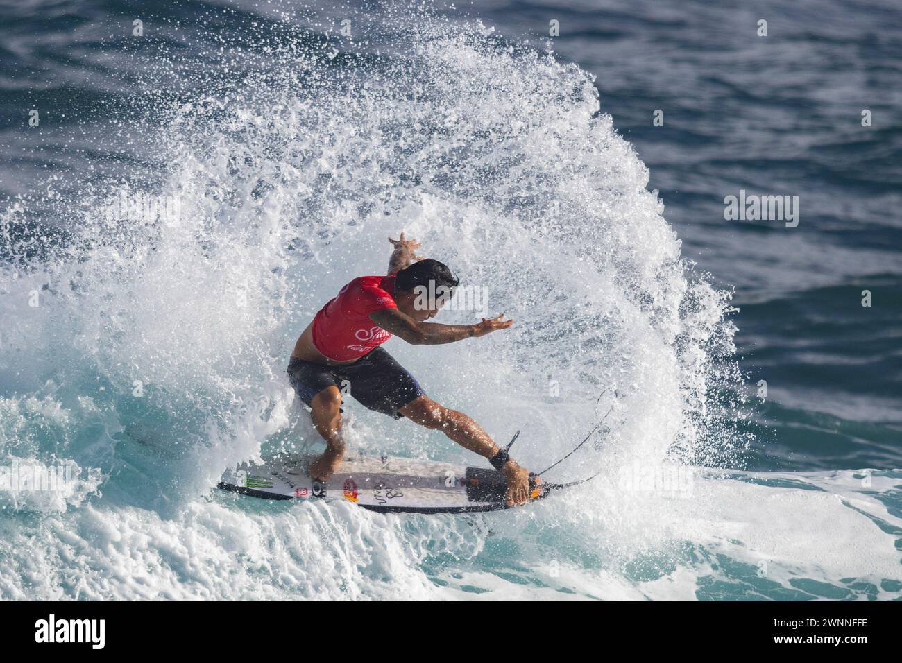 Gabriel Medina from Brazil competes in the final of the ISA World ...