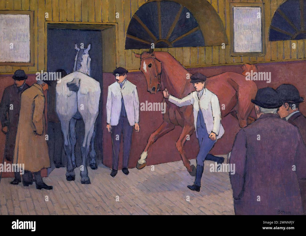 The Horse Mart. Robert Polhill Bevan. 1917 to 1918 Stock Photo - Alamy