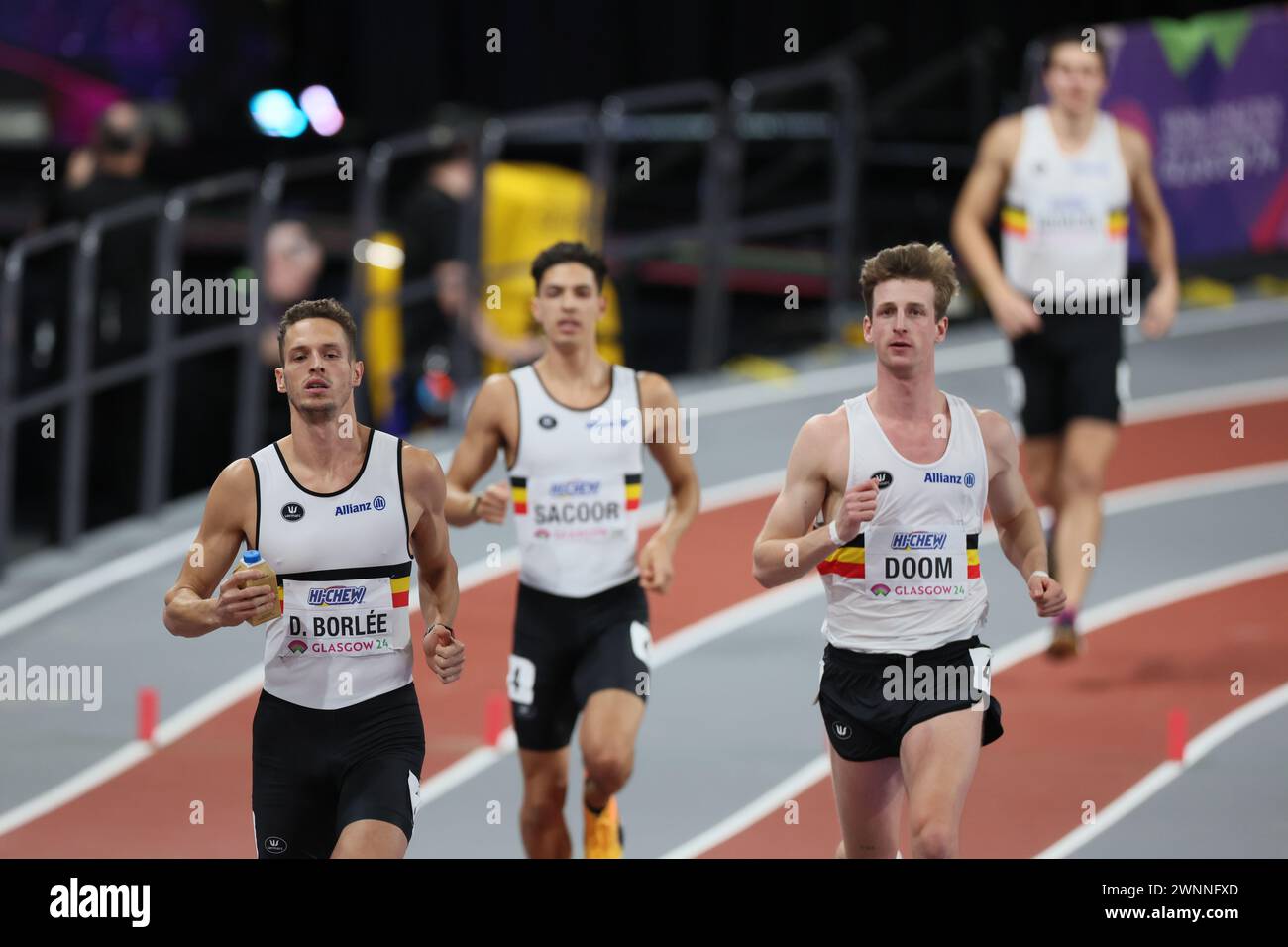 Glasgow, UK. 03rd Mar, 2024. Belgian Dylan Borlee, Belgian Jonathan ...