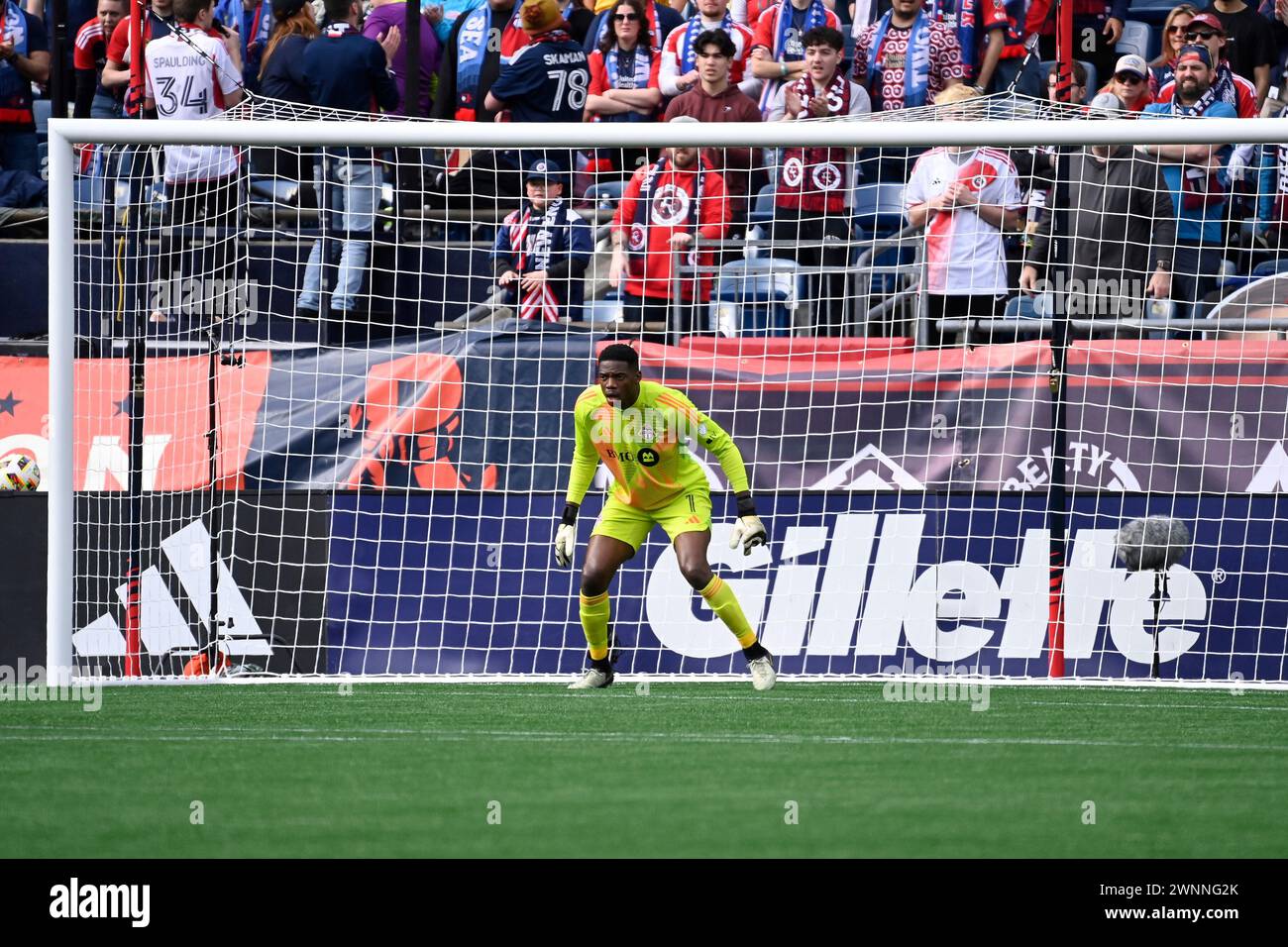 March 3, 2024; Foxborough, Massachusetts, USA; Toronto FC goalkeeper ...