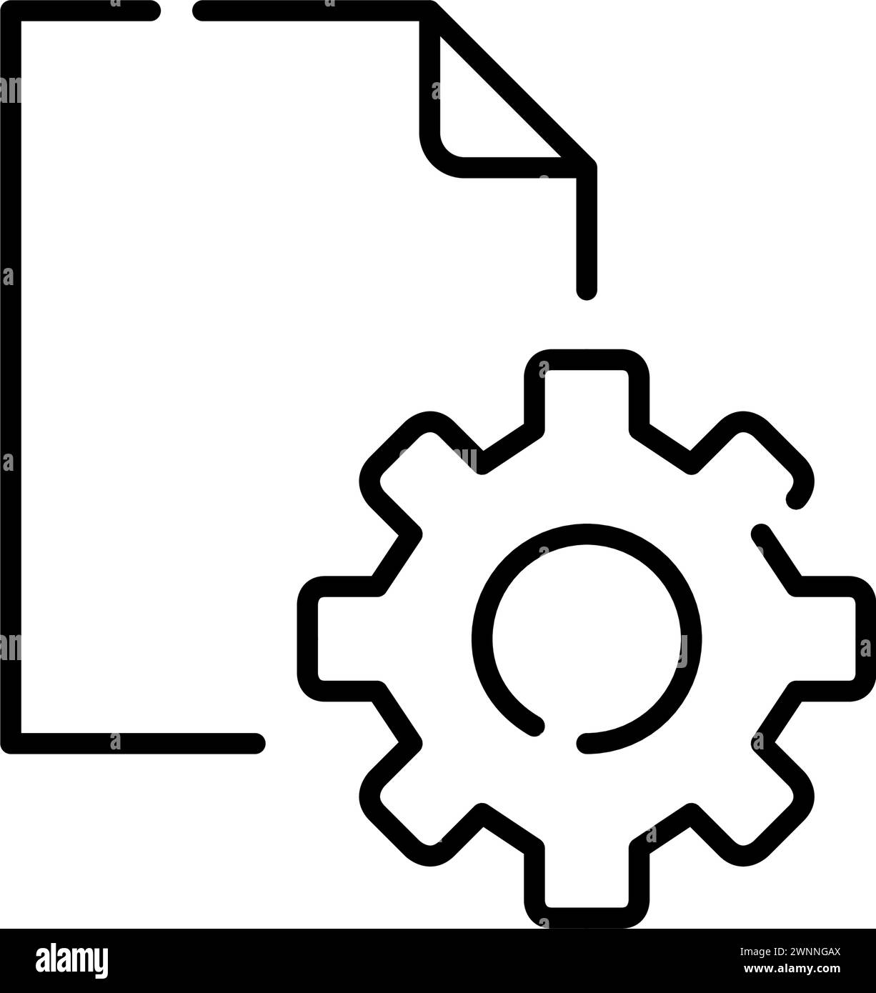 File Configuration And Document Settings File Symbol And Cogwheel