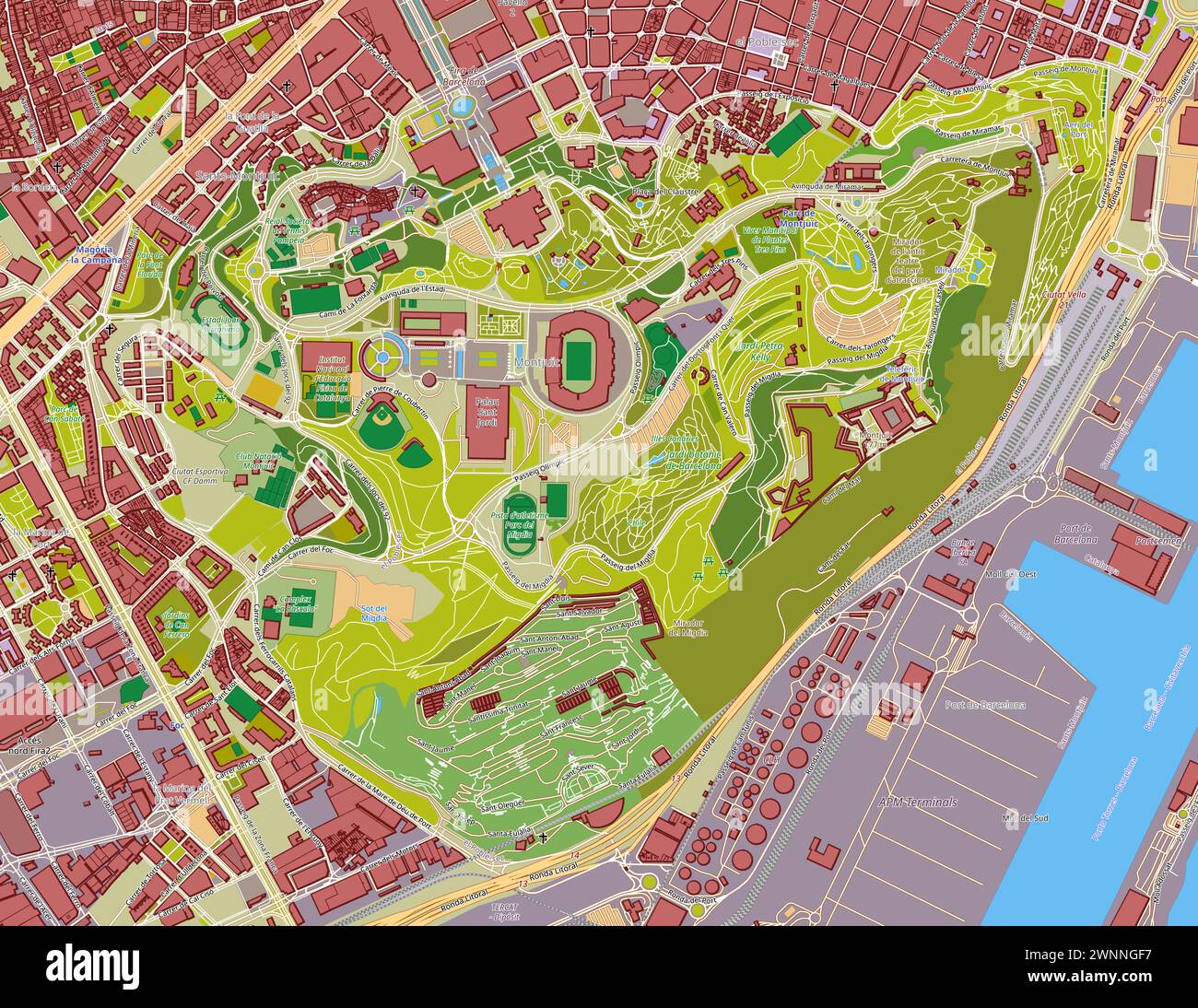Barcelona Botanical Garden map art Stock Vector Image & Art - Alamy