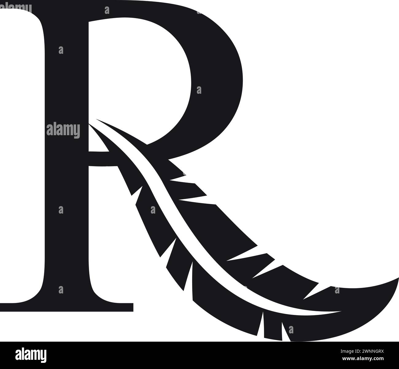 Feather letter r hi-res stock photography and images - Alamy