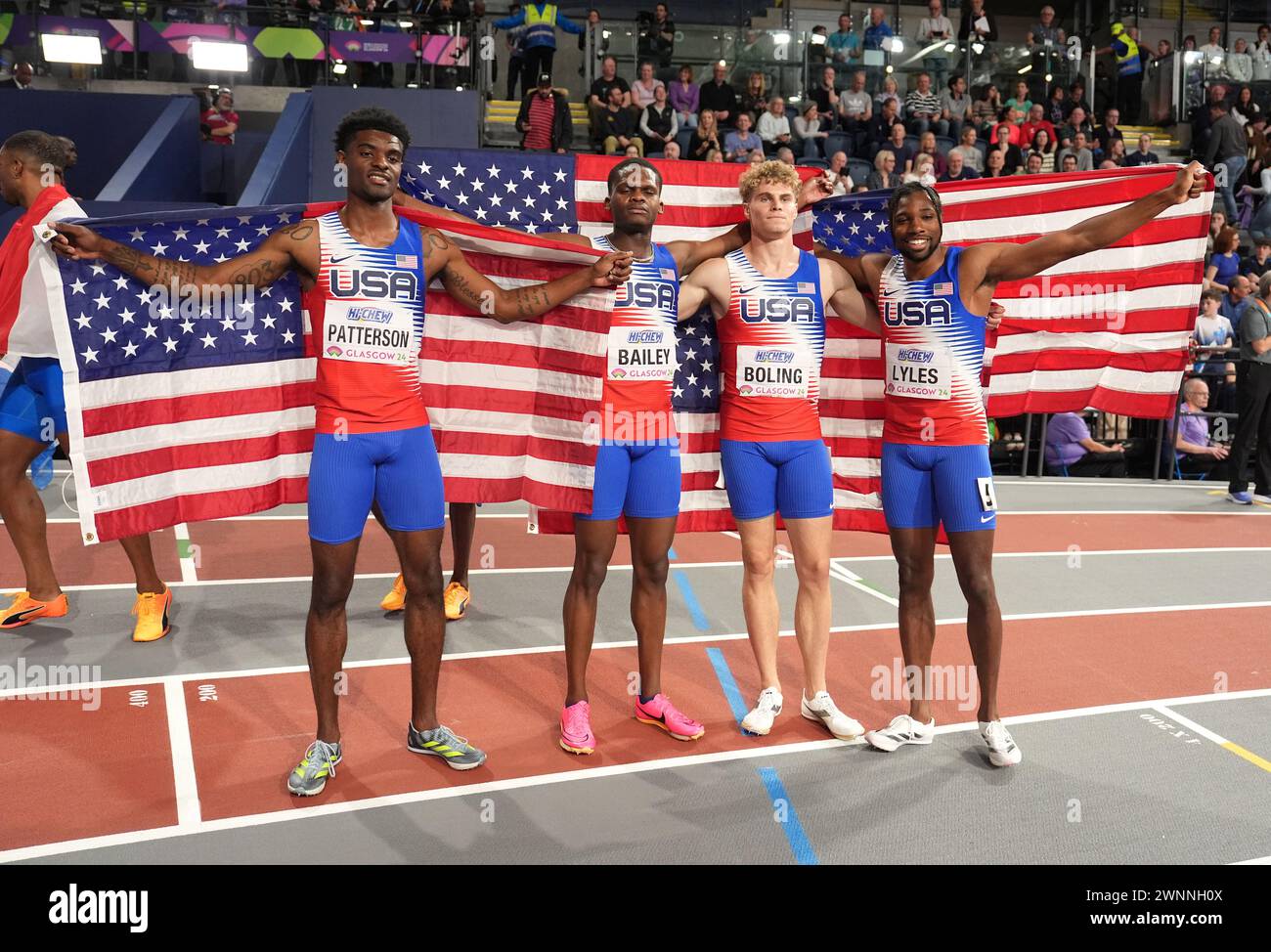USA's Jacory Patterson, Christopher Bailey, Matthew Boling and Noah ...