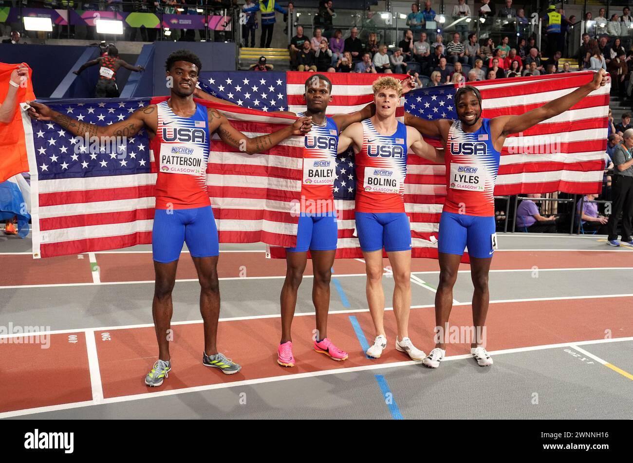 USA's Jacory Patterson, Christopher Bailey, Matthew Boling and Noah ...