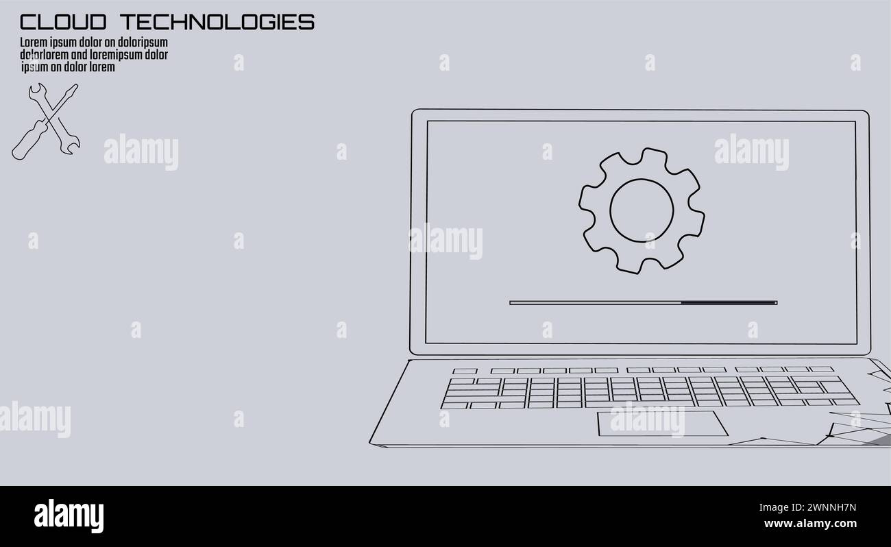 Laptop System Update Settings Computer Online Cloud Data Storage