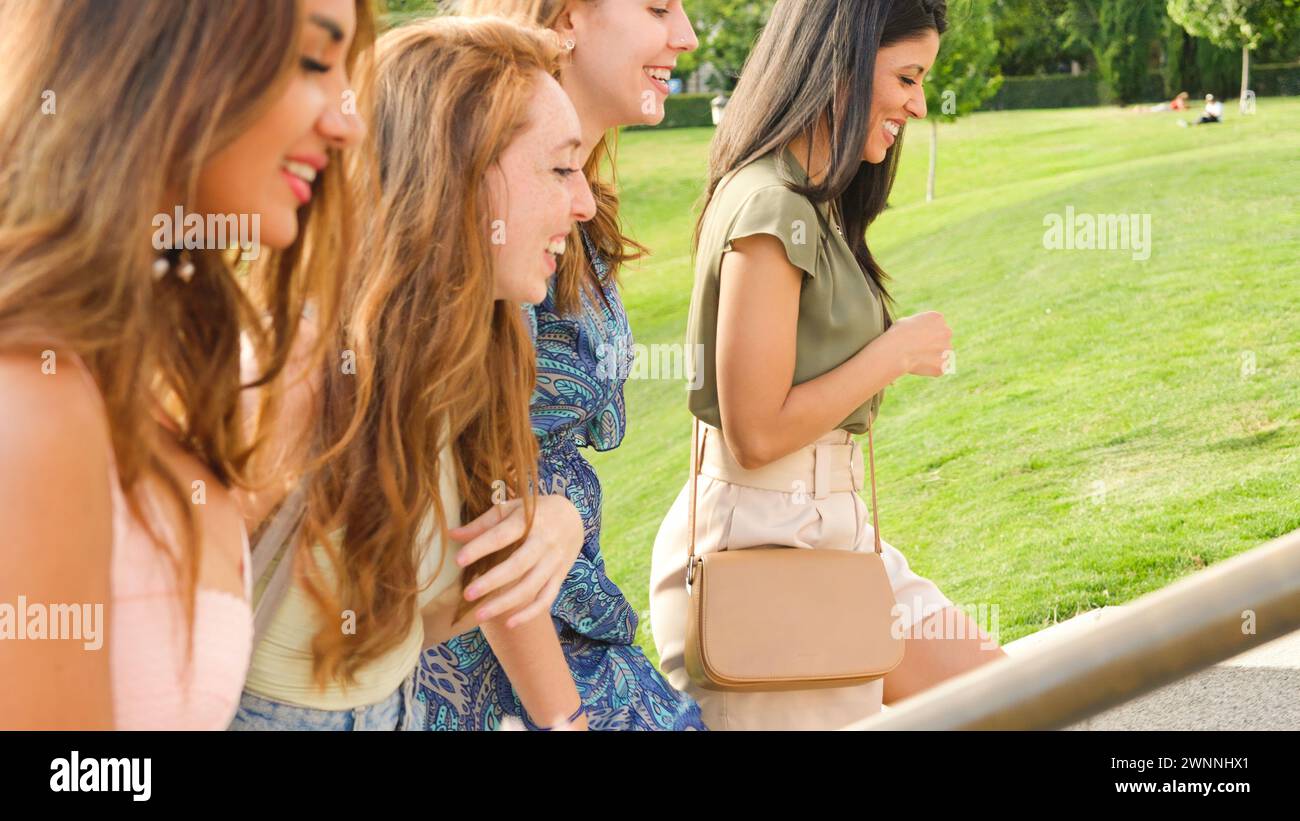 Caucasian female walking up steps hi-res stock photography and images ...