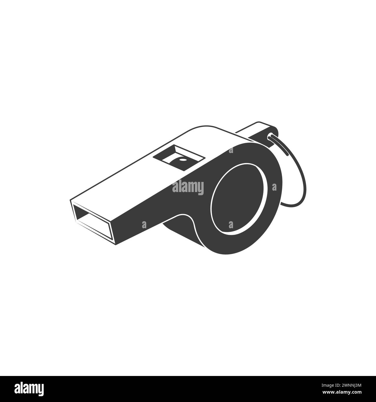 Referee whistle icon silhouettes. Vector illustration. Sport whistle ...