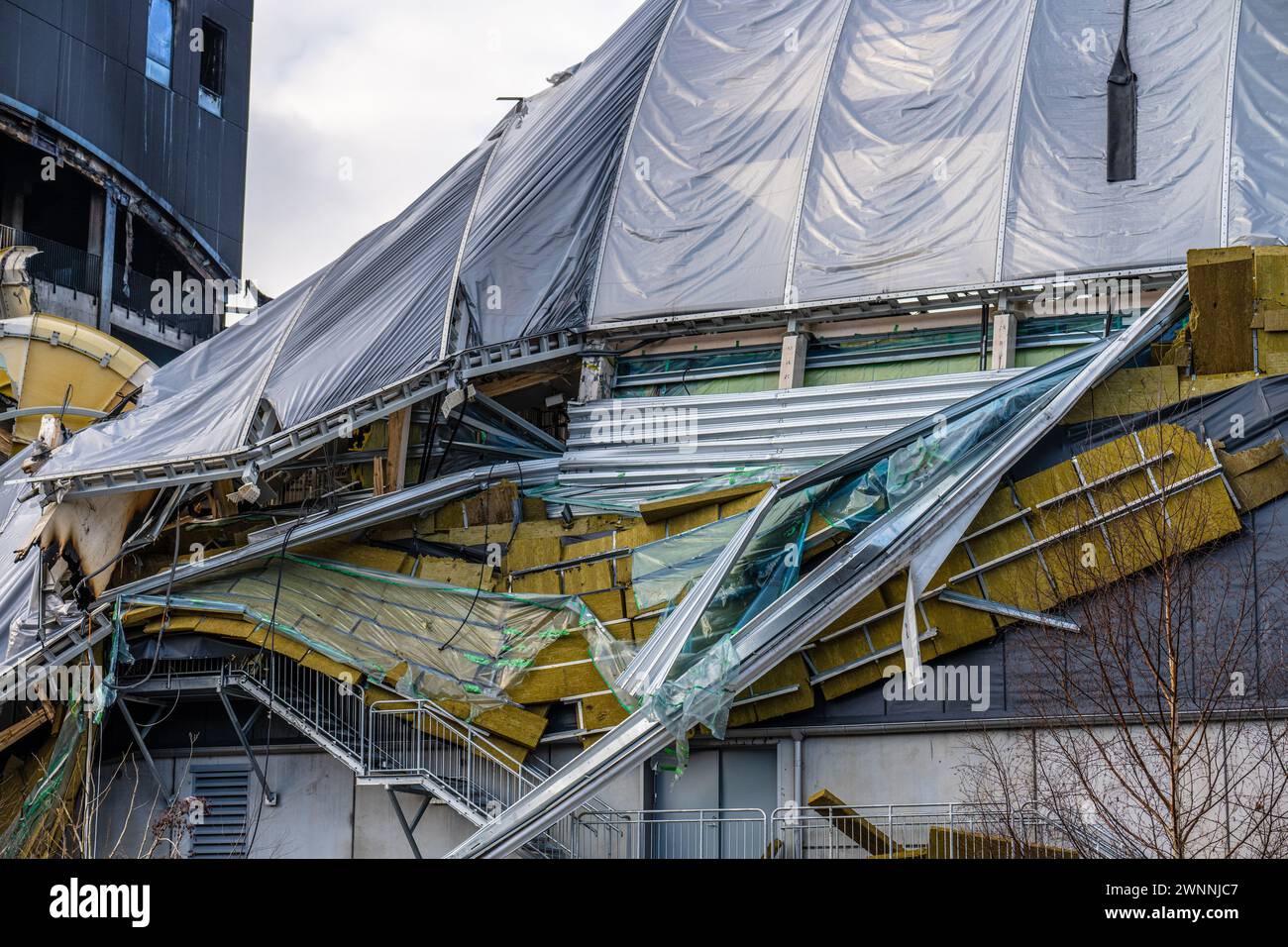 Gothenburg, Sweden - February 24 2024: Remains of Liseberg Oceana water ...