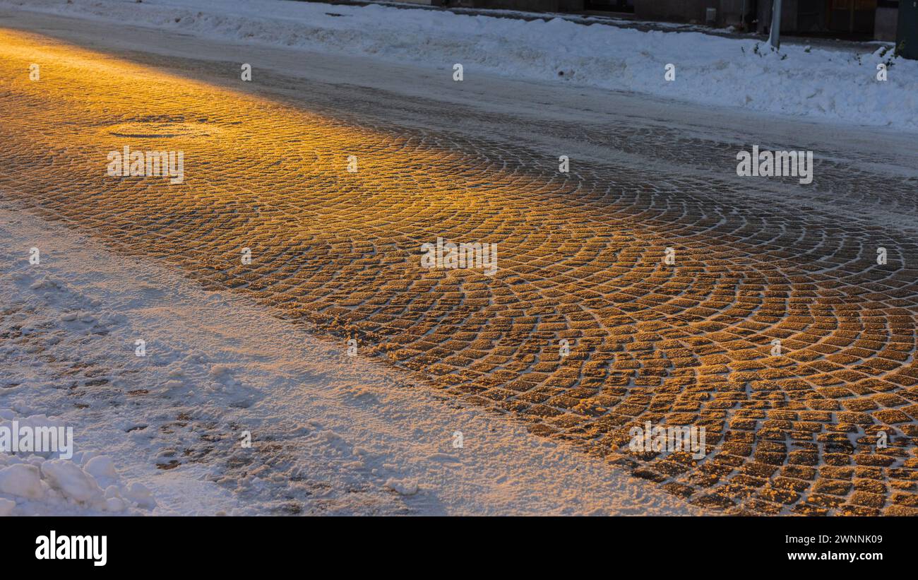 Granite squares used for a nice durable road surface. Photo from Bergen ...