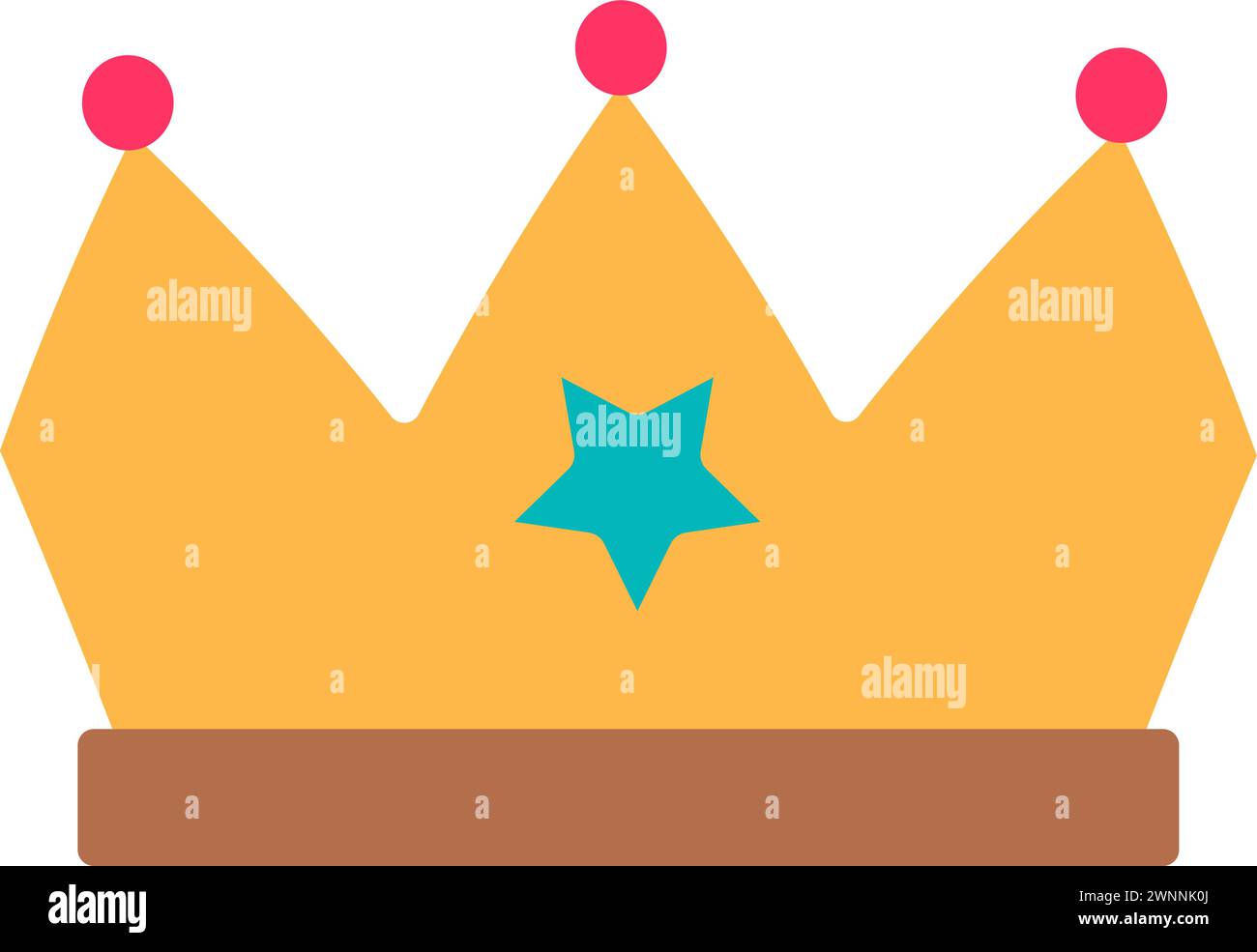 Crown Party headdress of child king, birthday symbol. Simple style of ...