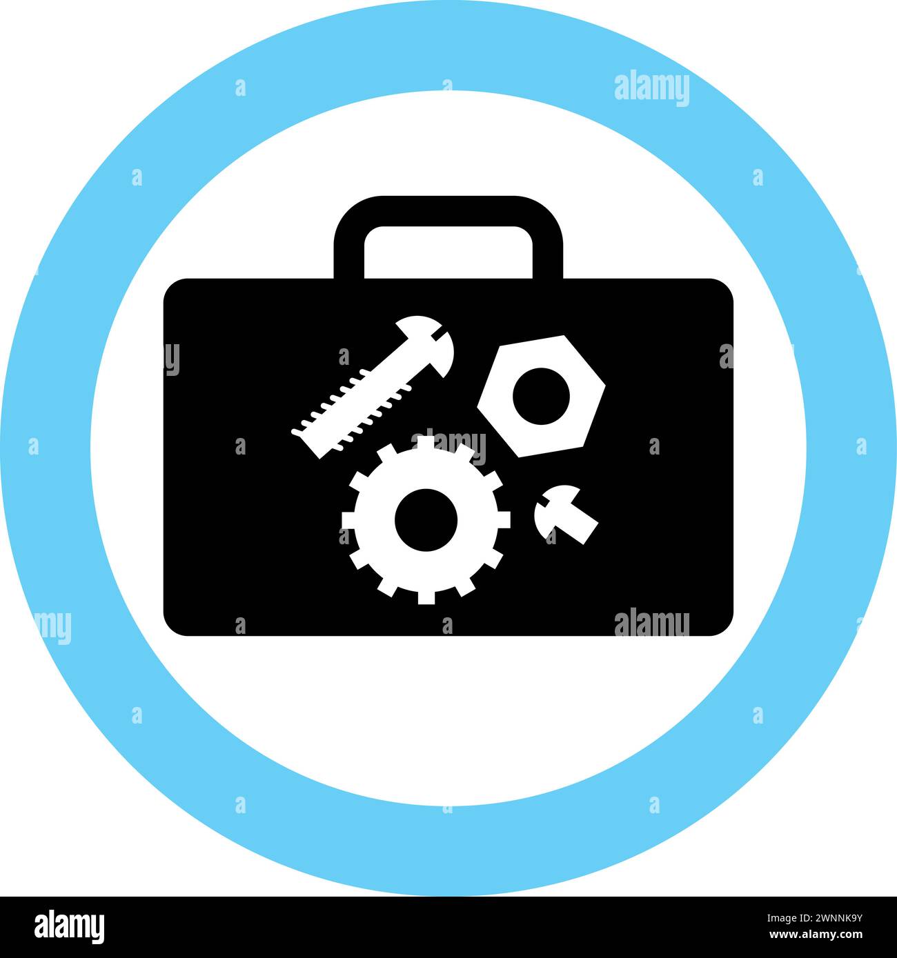 Silhouette of Repair Kit Icon in Flat Style Stock Vector Image & Art ...