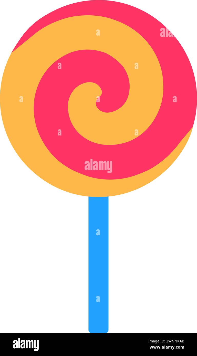 Spiral Party candy lollipop, birthday symbol. Simple style festive ...
