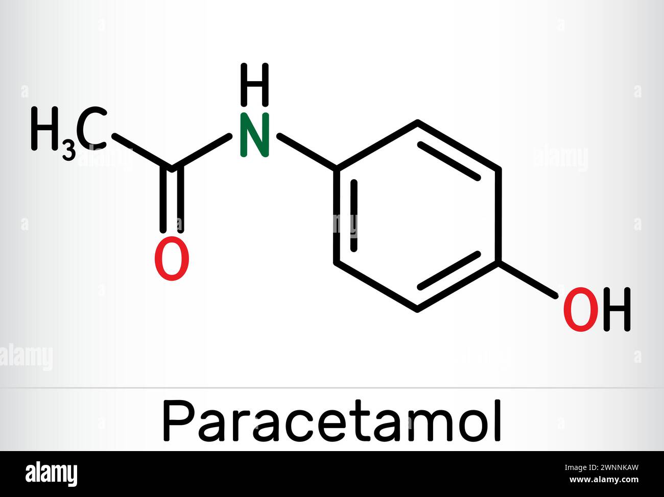 Paracetamol, acetaminophen molecule. It is is a non-opioid analgesic ...
