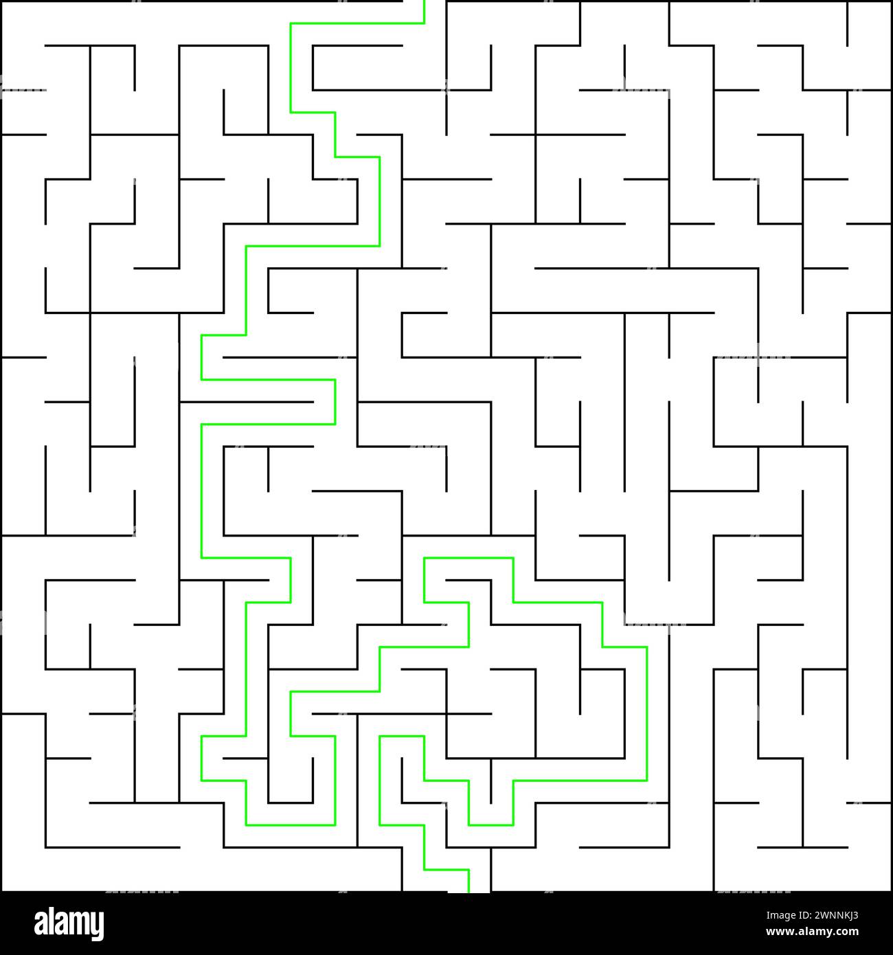 Education logic game labyrinth for kids. Find right way. Isolated ...