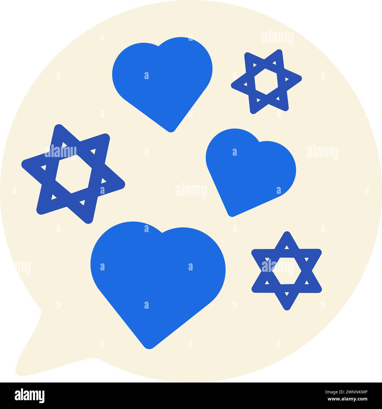 Talking bubble filled with stars and patriotic hearts signs. Festive ...