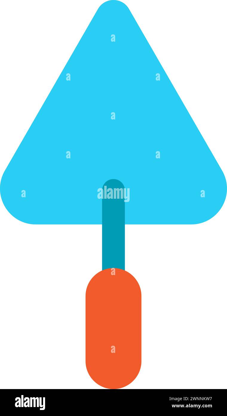 Triangular trowel shovel for working with construction mixtures ...