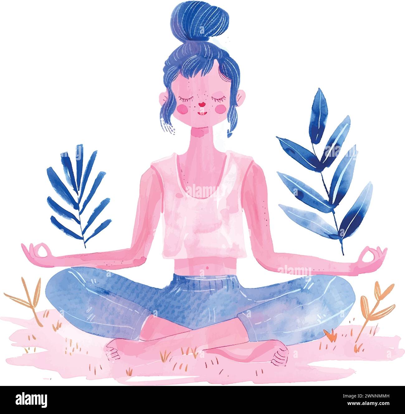 pink and blue pastel colors, minimal details, happy tempera gouache ...