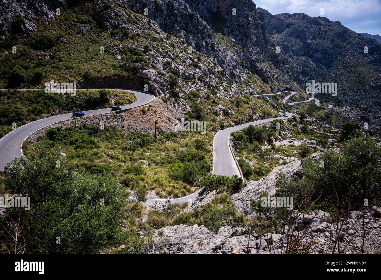 The winding Sa Calobra pass Stock Photo - Alamy