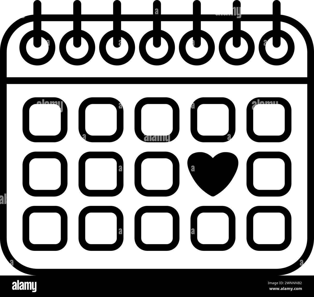 Holiday date marked on calendar, birthday party symbol. Outline of ...