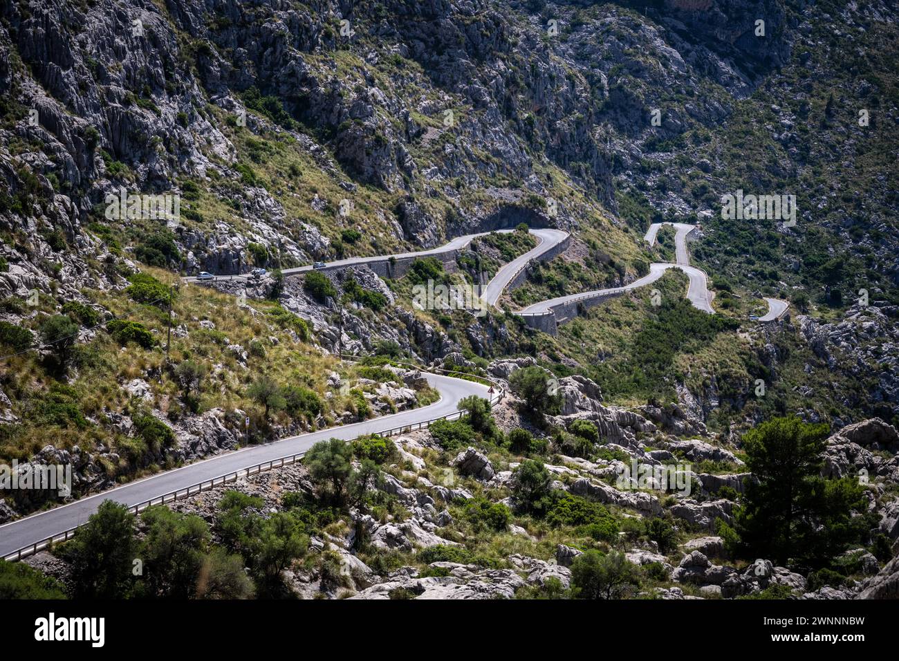 The winding Sa Calobra pass Stock Photo - Alamy