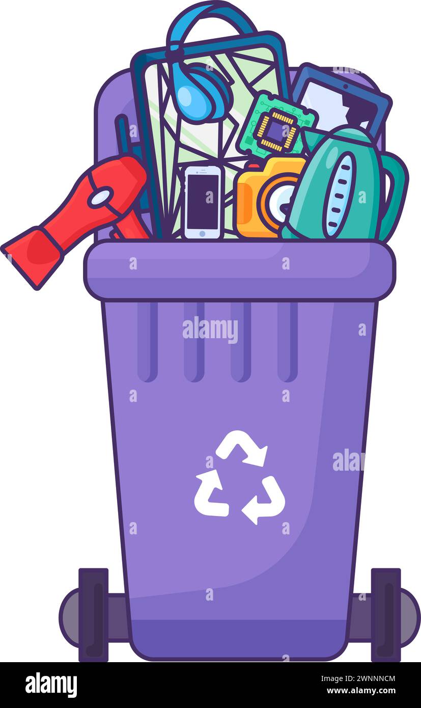 Fulled opened lid container for storing, recycling and sorting used ...