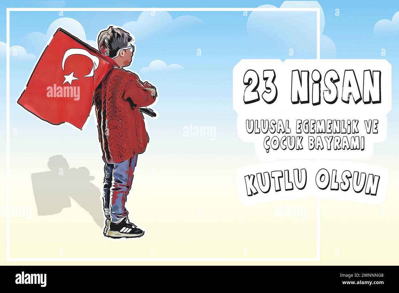 23 Nisan Ulusal Egemenlik ve Cocuk Bayrami, Translated: April 23 ...