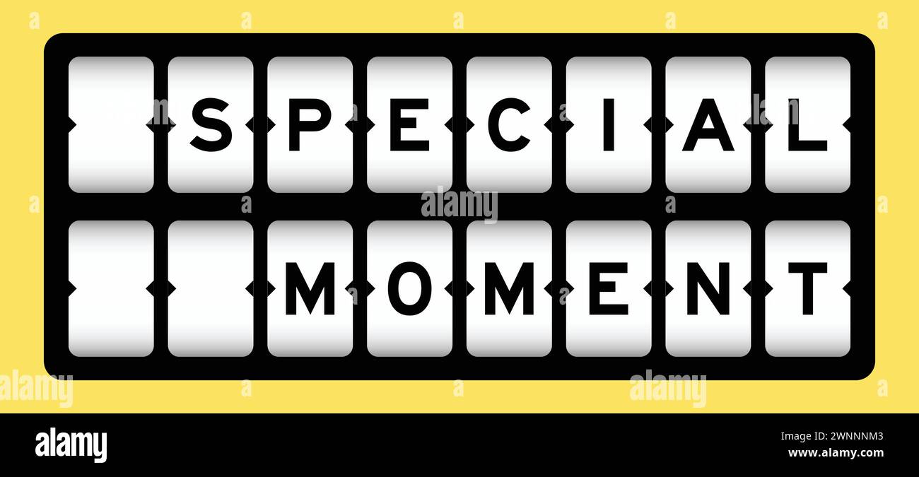Black color in word special moment on slot banner with yellow color ...