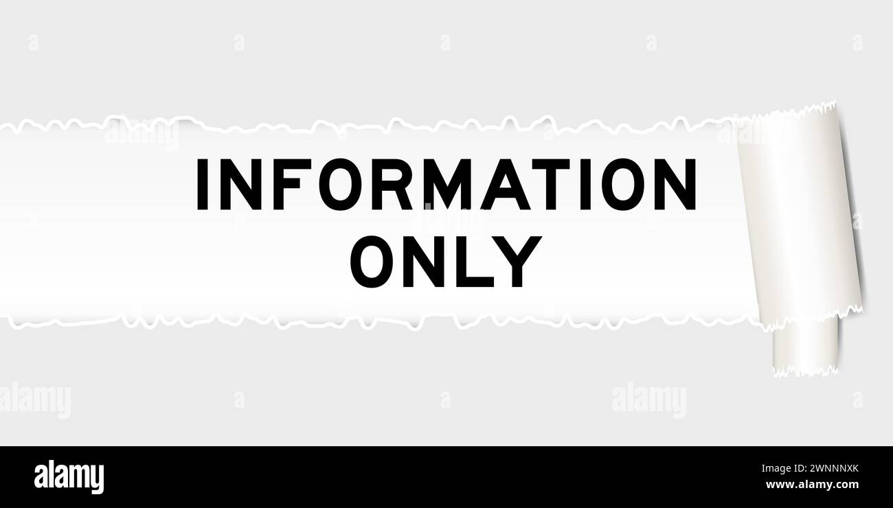 Ripped gray paper background that have word information only under torn part Stock Vector Image ...