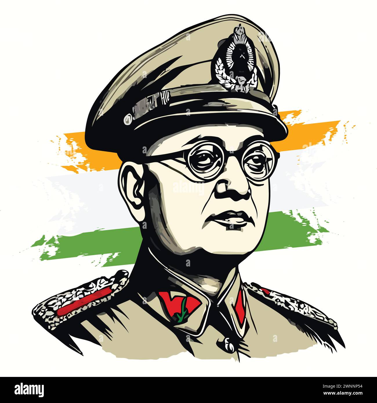 Subhas chandra bose Stock Vector Images - Alamy