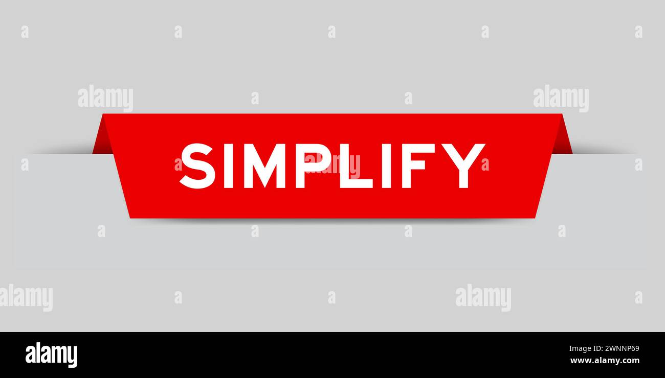 Process simplification Stock Vector Images - Alamy