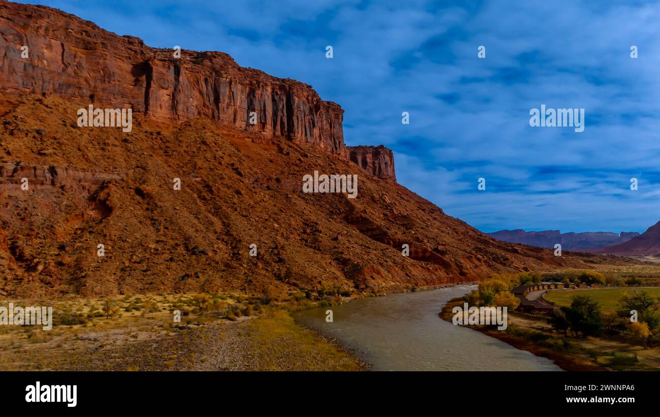 Moab, Ut, USA. 5th Nov, 2023. Aerial photography of Utah's mesmerizing ...