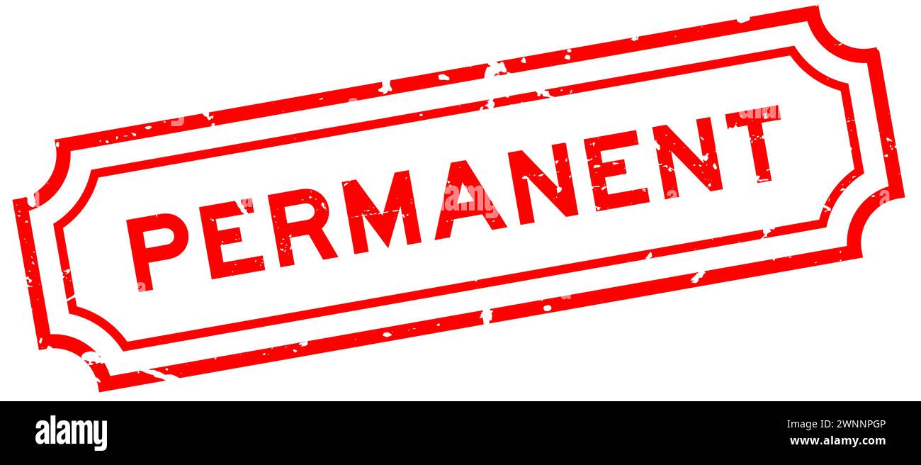 Grunge red permanent word square rubber stamp on white background Stock Vector Image & Art - Alamy