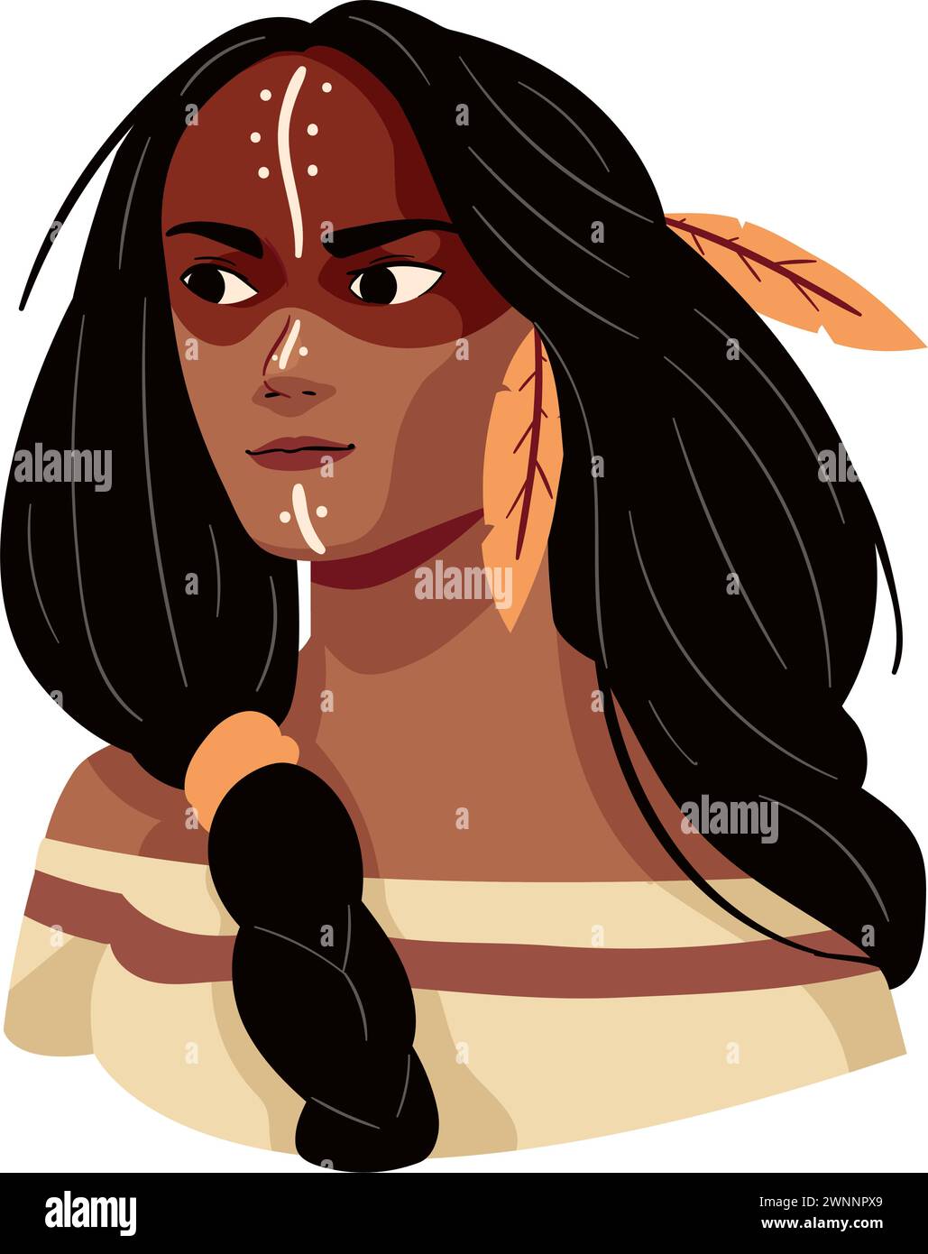 Indigenous american headdress woman Cut Out Stock Images & Pictures - Alamy