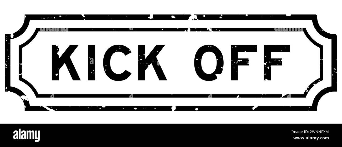 Grunge black kick off word rubber seal stamp on white background Stock ... Grunge black kick off word rubber seal stamp on white background Stock ...
