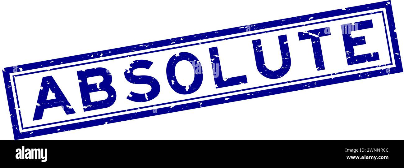 Grunge blue absolute word square rubber seal stamp on white background Stock Vector Image & Art ...