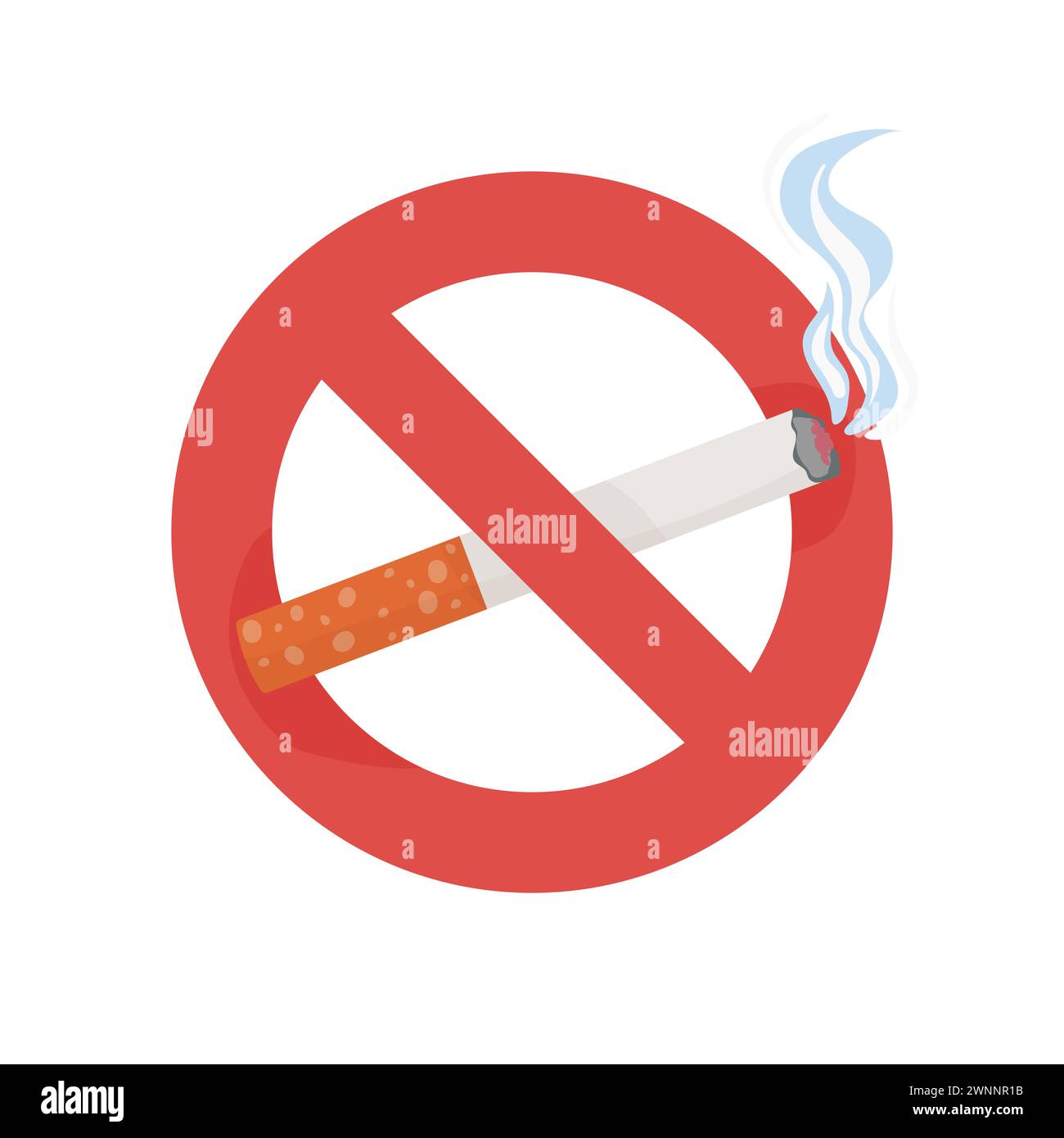 World No Tobacco Day,crossed out cigarette, no smoking. Vector ...