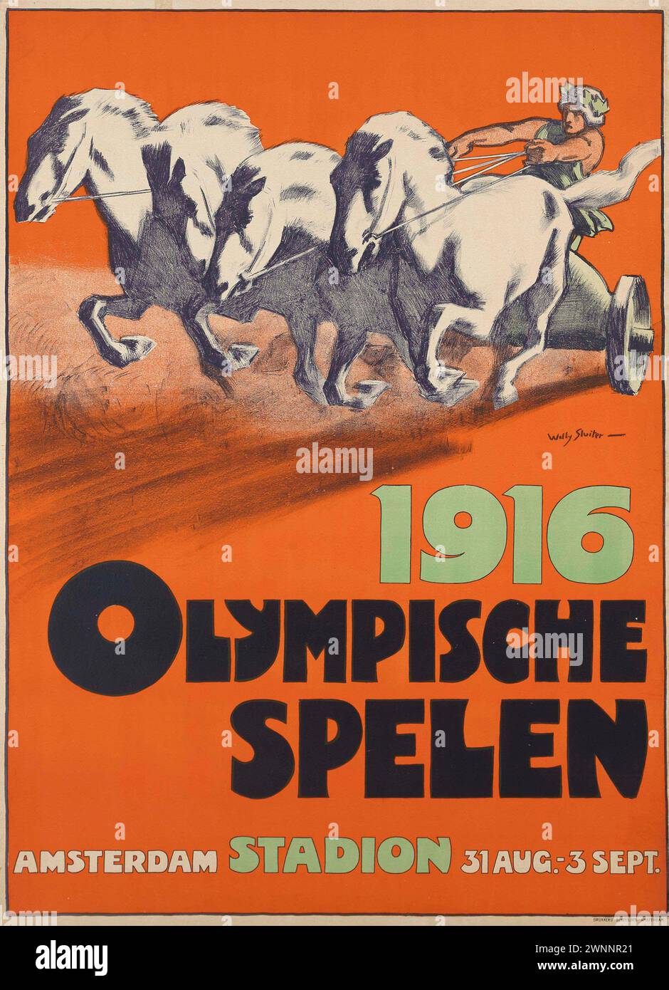 Vintage Poster. Amsterdam 1916 Olympic Games Bid comity poster ...