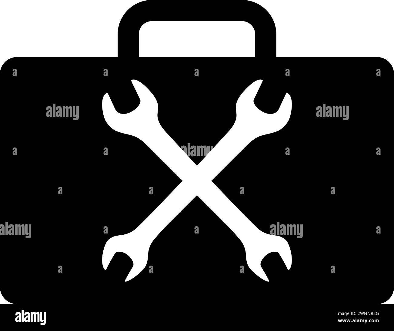 Silhouette of Repair Kit Icon in Flat Style Stock Vector Image & Art ...
