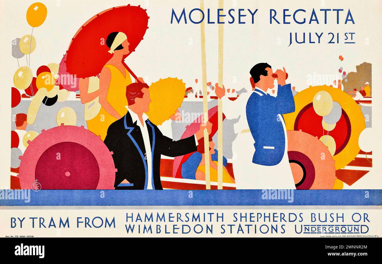 London tramways poster hi-res stock photography and images - Alamy