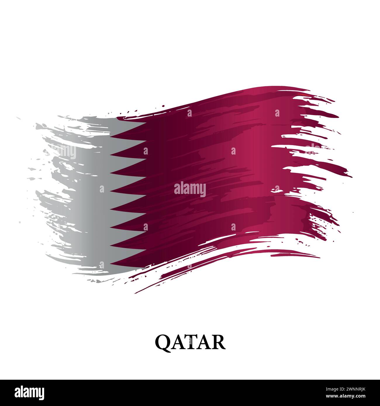 Drawing qatar flag Stock Vector Images - Alamy