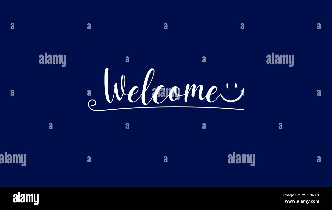 Welcome - calligraphic card vector illustrator Stock Vector Image & Art ...