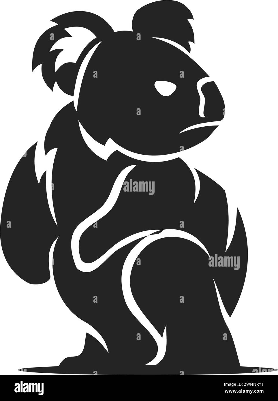 Koala logo template Isolated. Brand Identity. Icon Vector graphic Stock ...