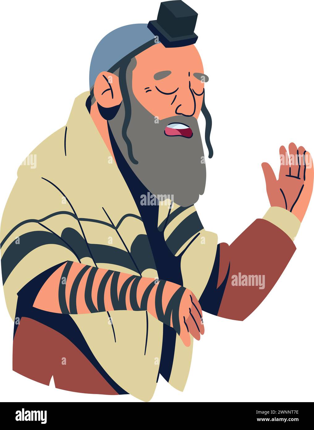 jewish tefillin prayer Stock Vector Image & Art - Alamy