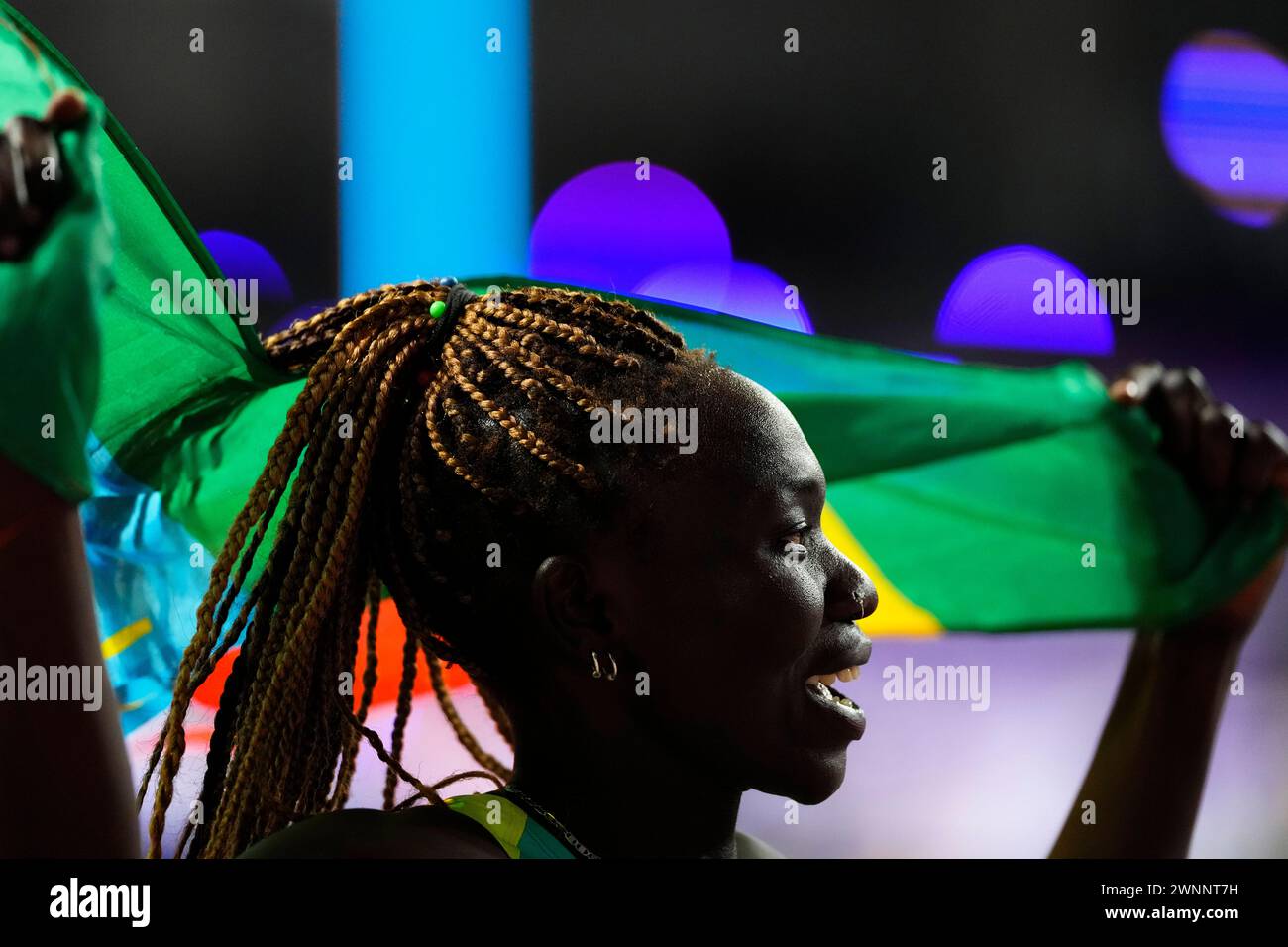 Tsige Duguma, of Ethiopia, celebrates after winning the gold medal in ...